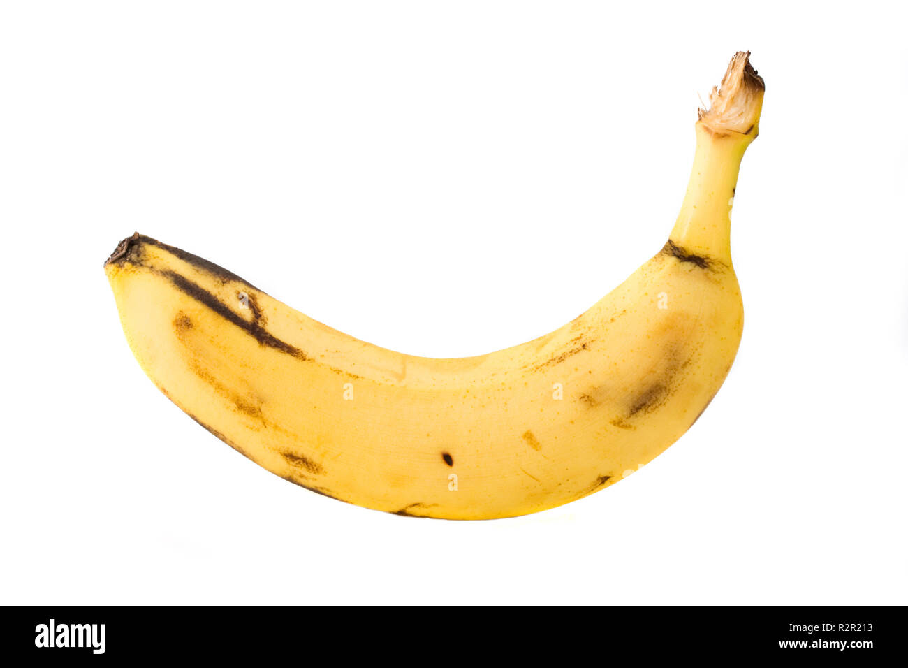 single banana isolated on white Stock Photo - Alamy