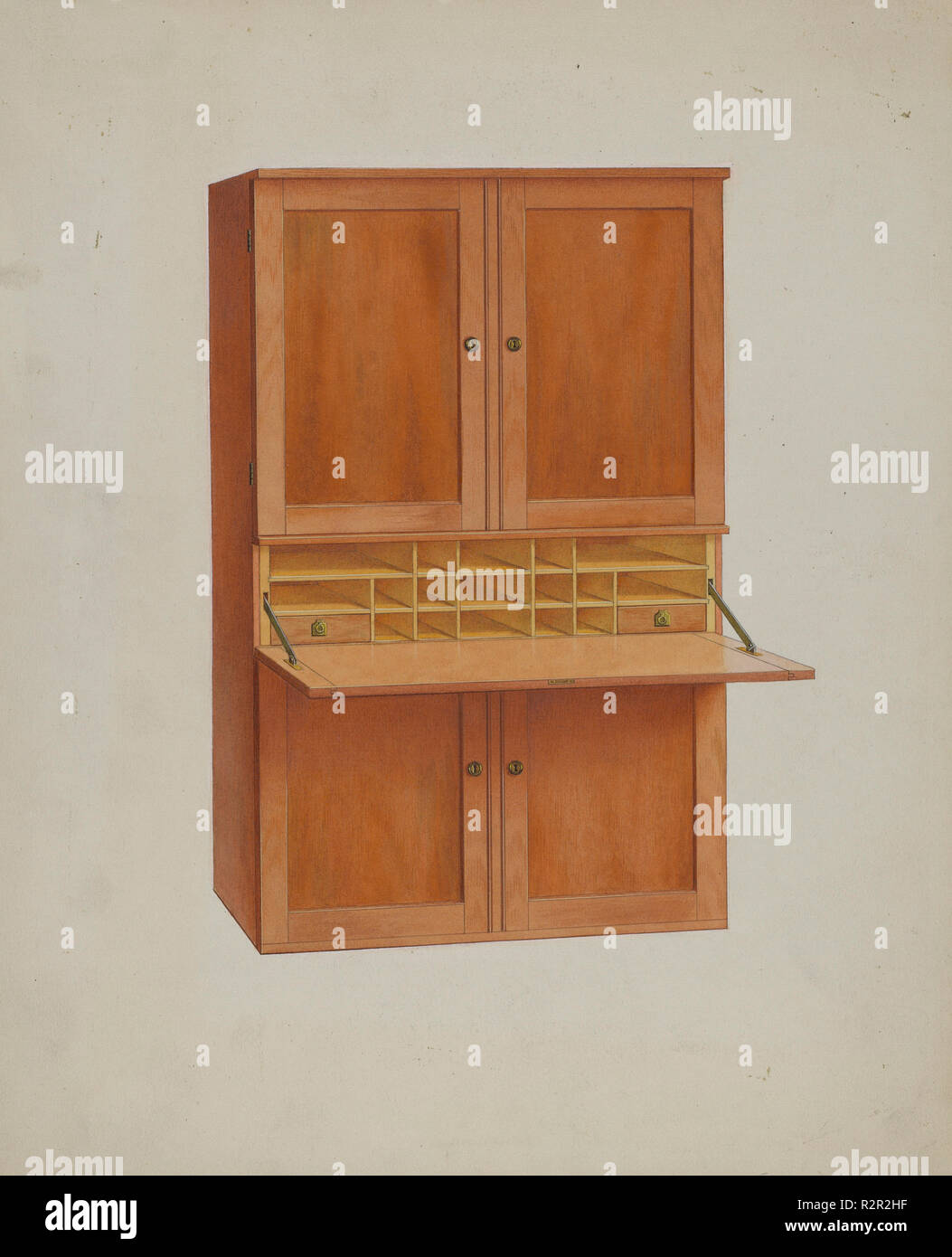 Shaker Secretary. Dated: 1935/1942. Dimensions: overall: 28 x 22.9 cm ...