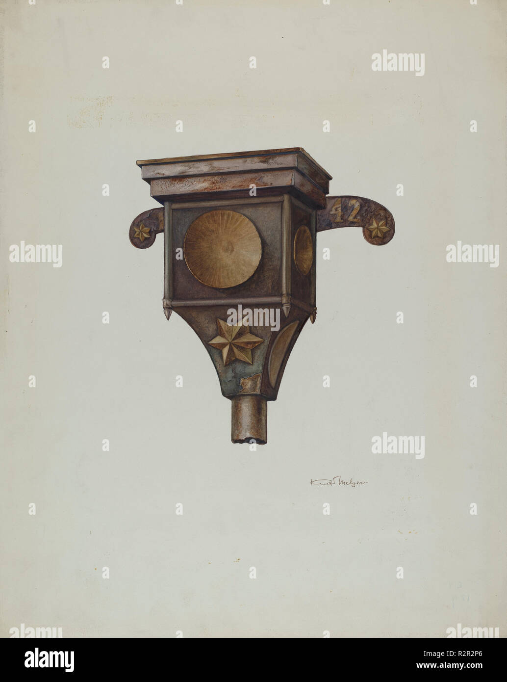 Conductor Head. Dated: 1938. Dimensions: overall: 51.1 x 40.8 cm (20 1/ ...