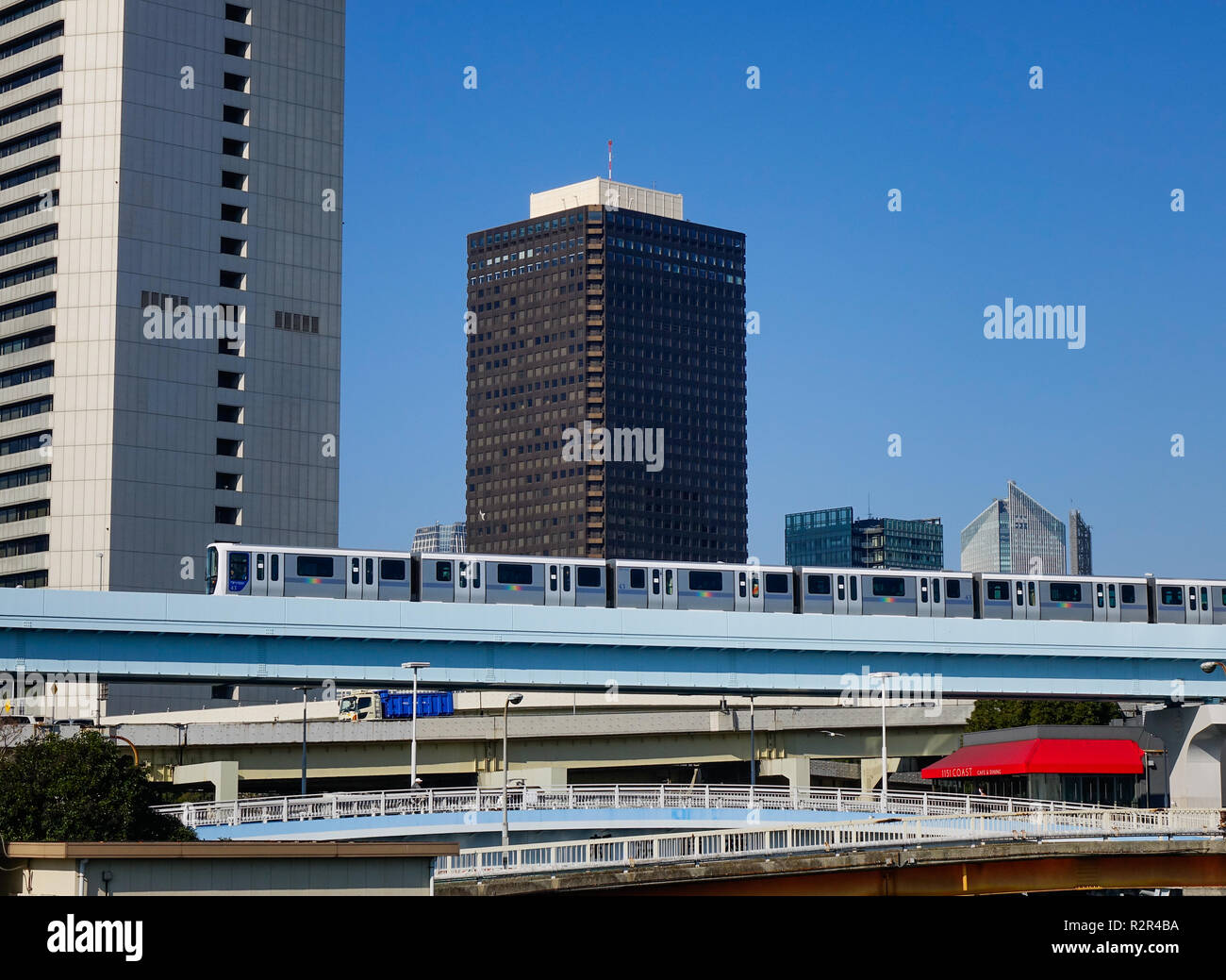 Tokyo, Japan - Jan 4, 2016. Cityscape of Tokyo Bay, Japan. Greater ...