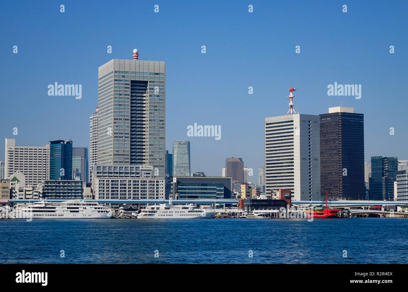 Tokyo, Japan - Jan 4, 2016. Cityscape of Tokyo Bay, Japan. Greater ...