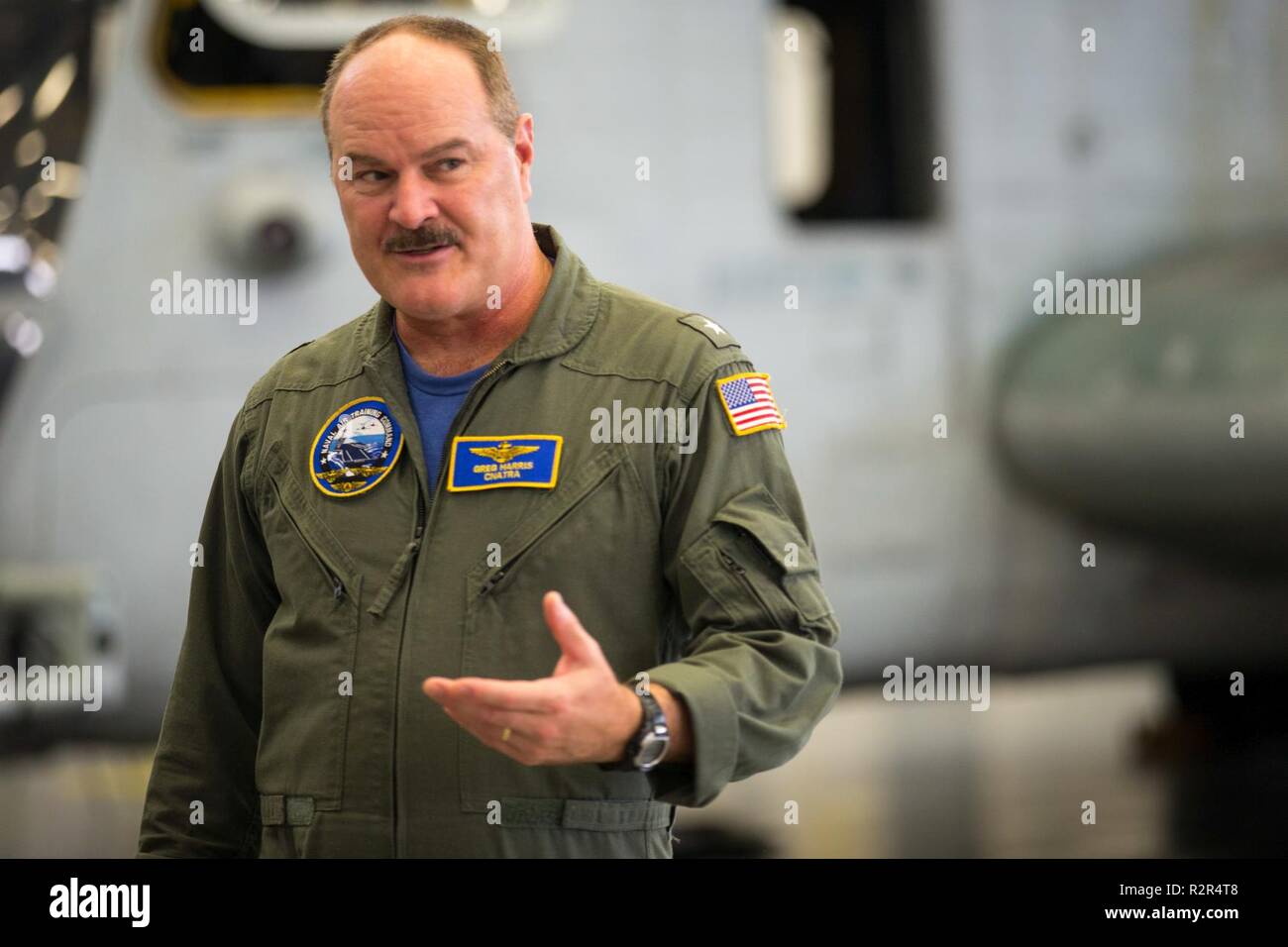 U.S. Navy Rear Adm. Greg Harris, chief, Naval Air Training command ...