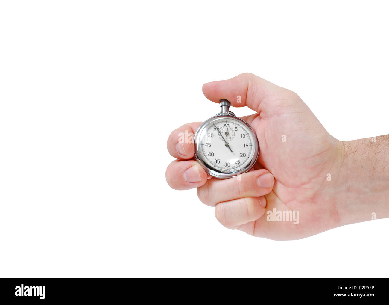 isolated hand with stopwatch Stock Photo - Alamy
