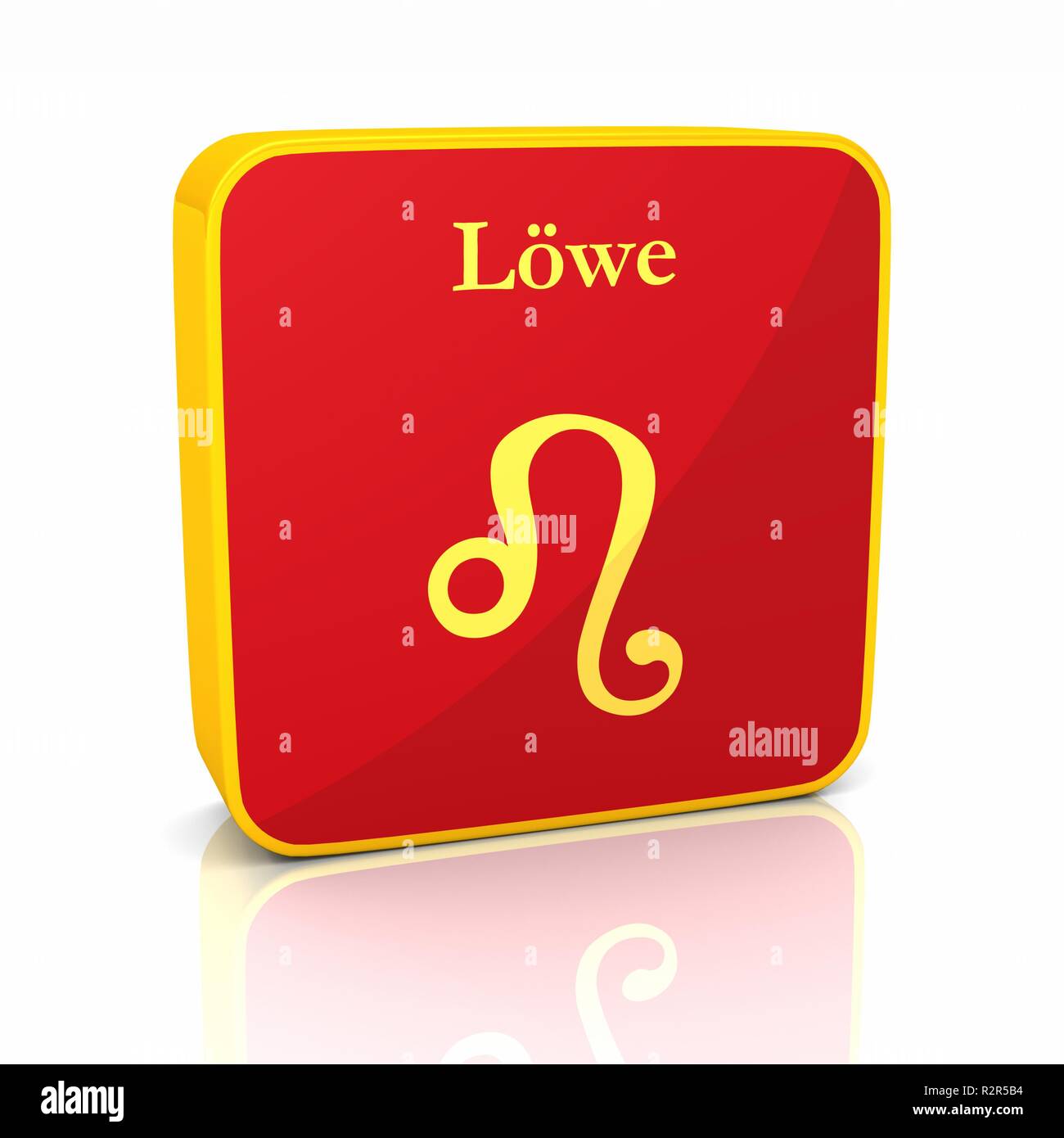 zodiac - leo red gold Stock Photo - Alamy