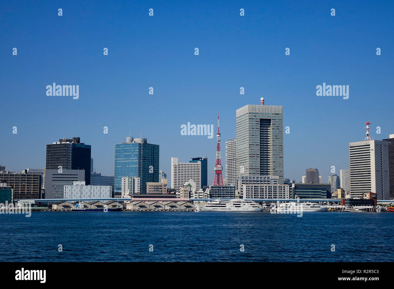 Tokyo, Japan - Jan 4, 2016. Cityscape of Tokyo Bay, Japan. Greater ...