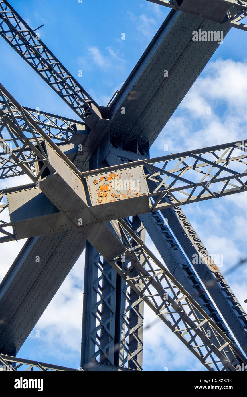 Rusty patches on support beams trusses and girders of Sydney Harbour ...