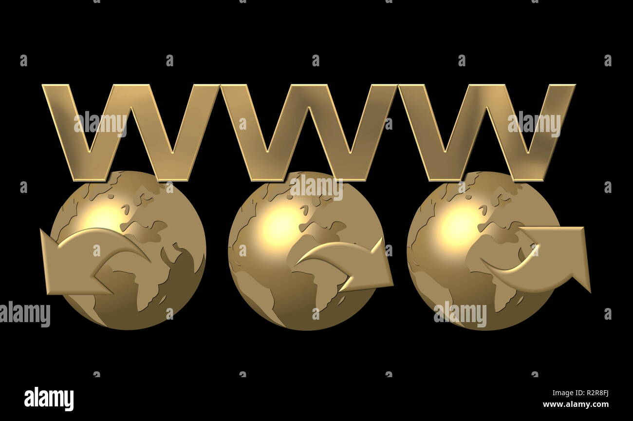 world wide web gold Stock Photo - Alamy
