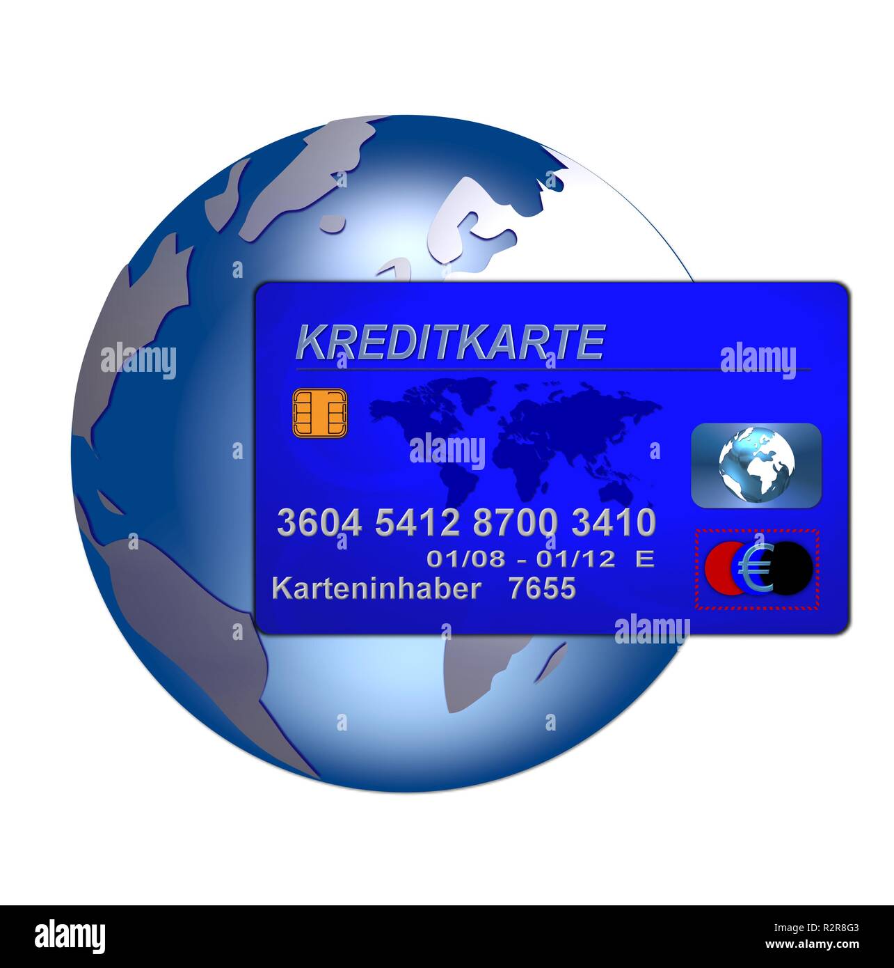 blue credit card - worldwide Stock Photo - Alamy