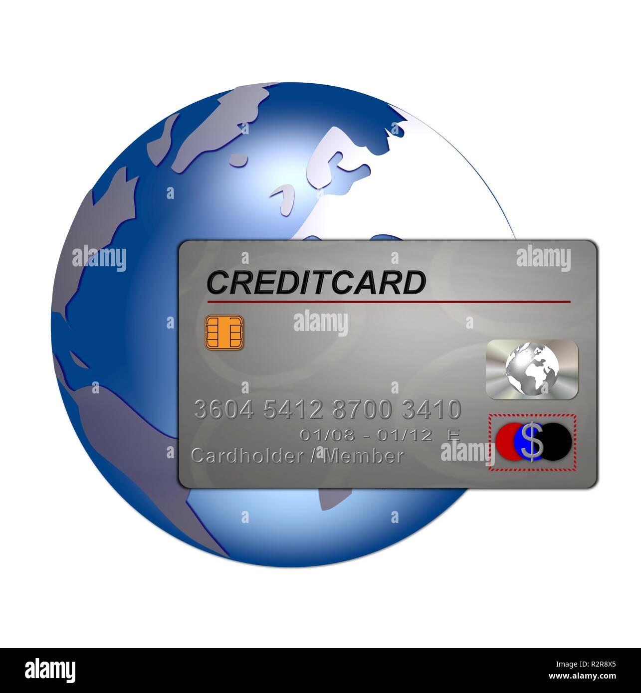 credit card - worldwide Stock Photo - Alamy