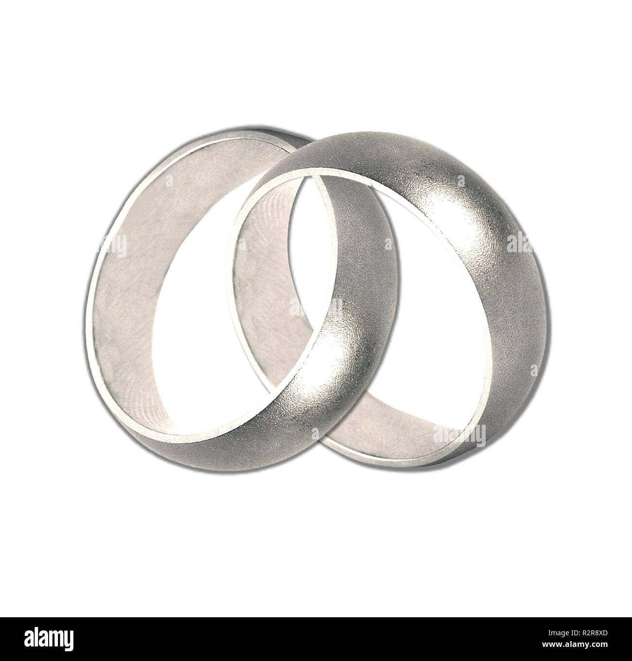 silver wedding rings Stock Photo - Alamy