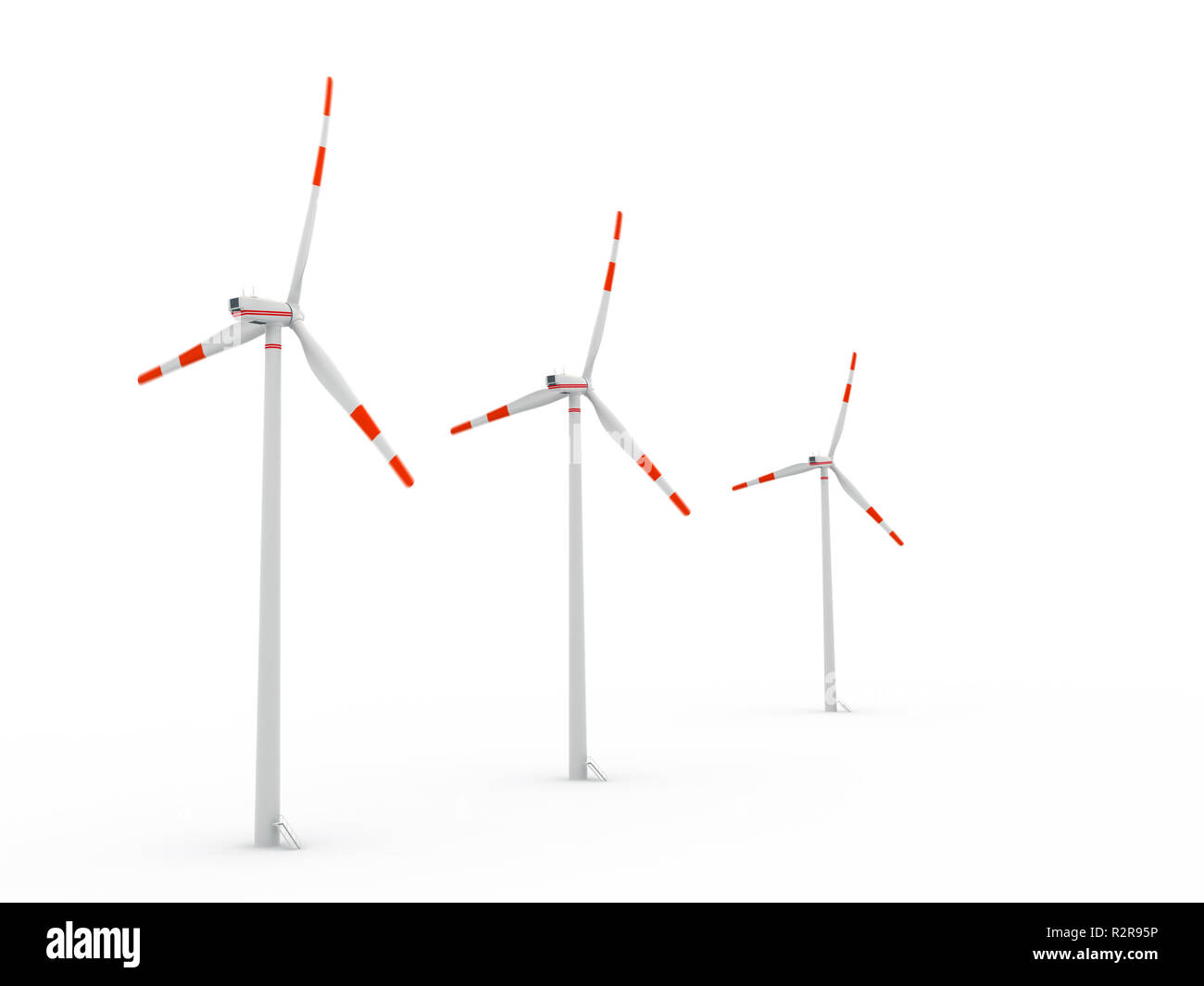Wind turbine farm electric power Cut Out Stock Images & Pictures - Alamy