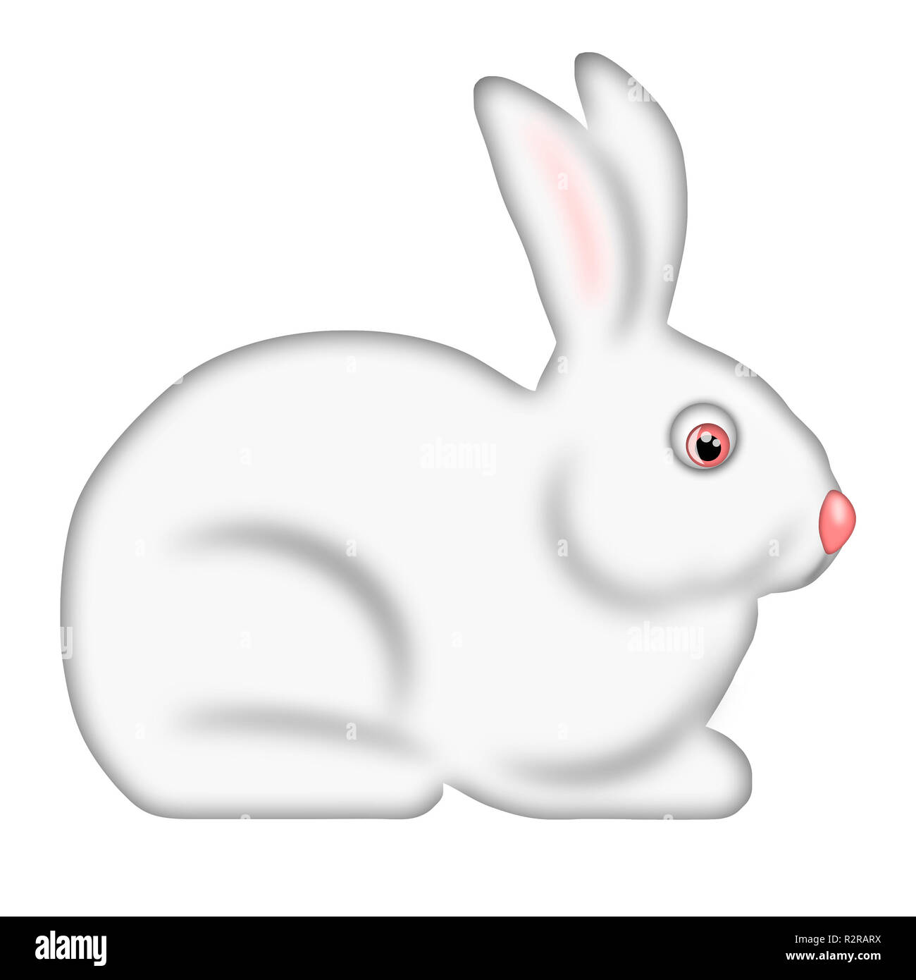 Rabbit laying down Cut Out Stock Images & Pictures - Alamy