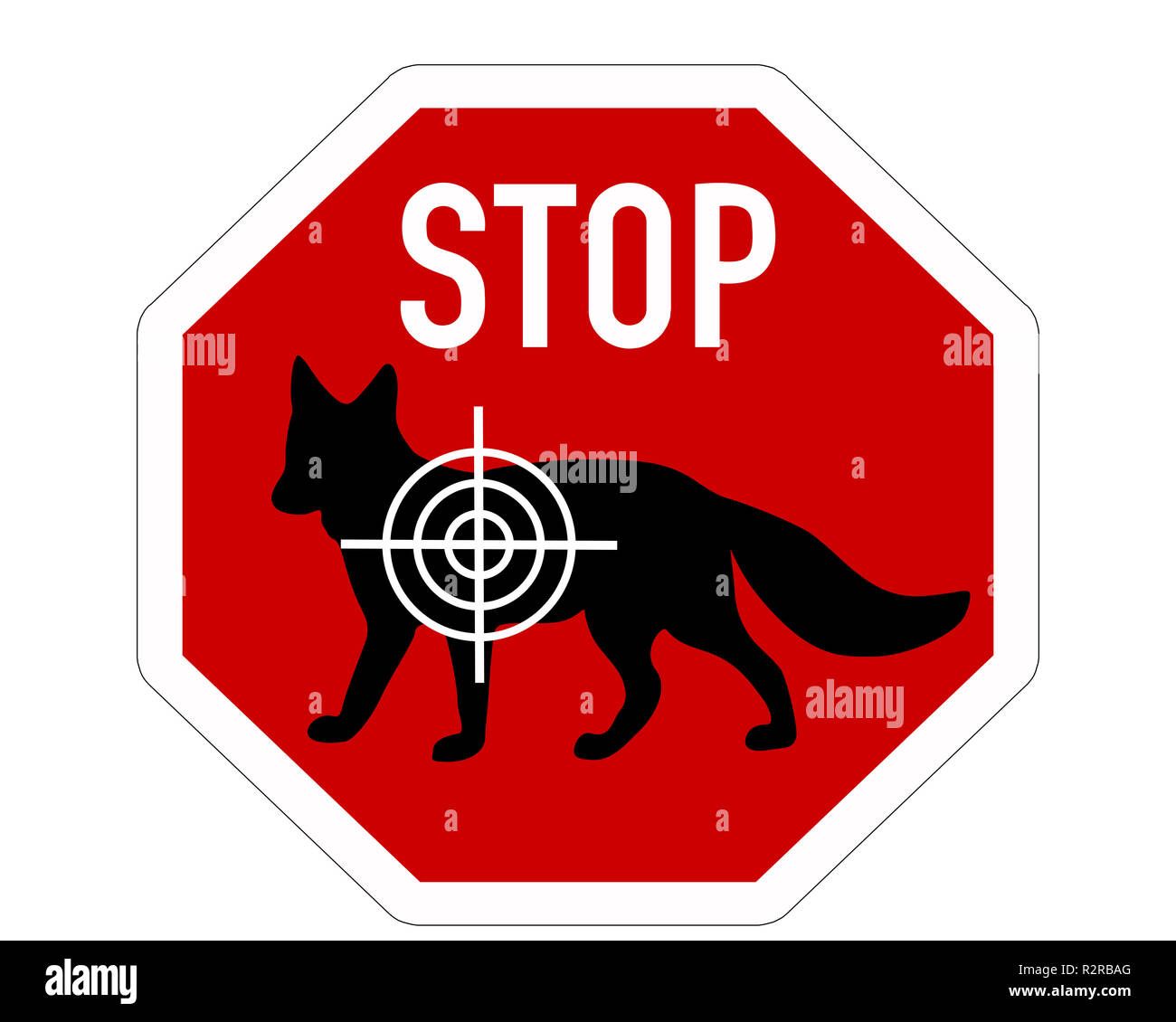 stop fox target Stock Photo - Alamy