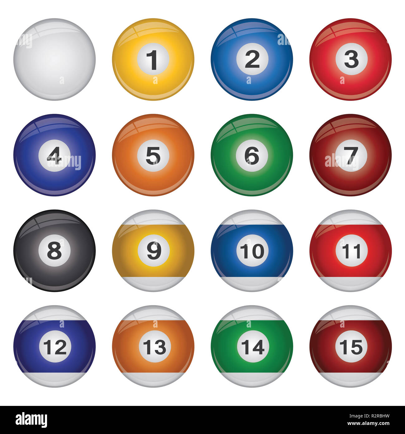 Fifteen billiard balls hi-res stock photography and images - Alamy