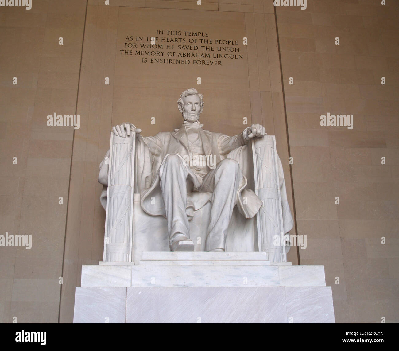 The construction of the statue of abraham lincoln hi-res stock ...