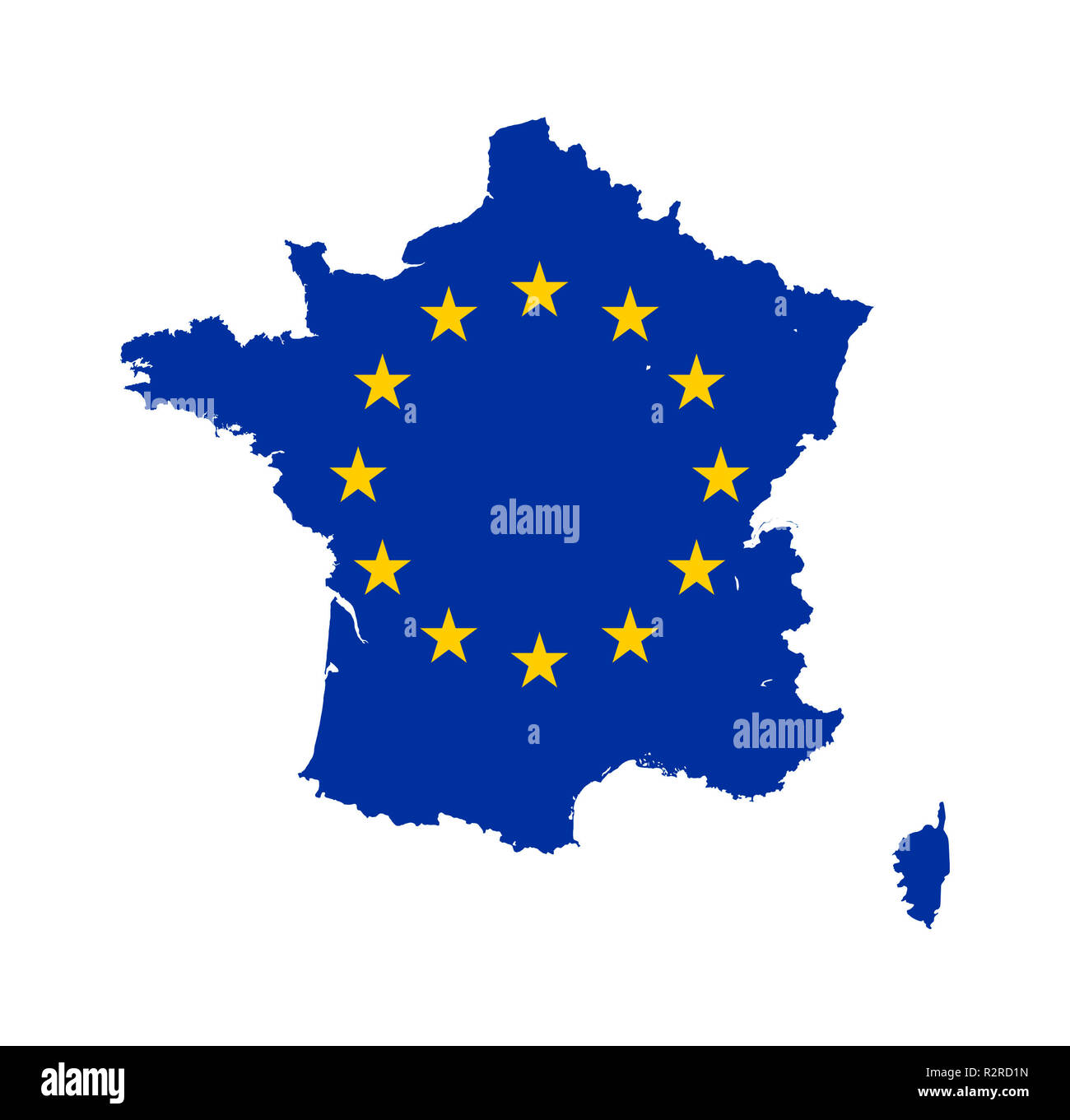 Illustrated map of france Cut Out Stock Images & Pictures - Alamy