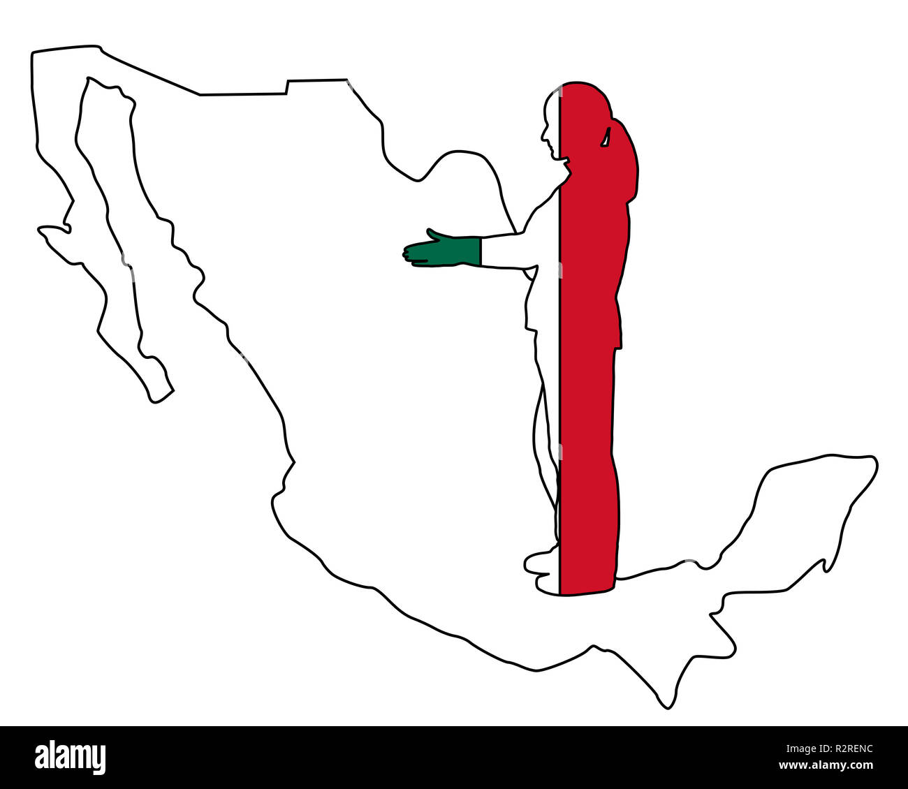 Mexico flag handshake hi-res stock photography and images - Alamy