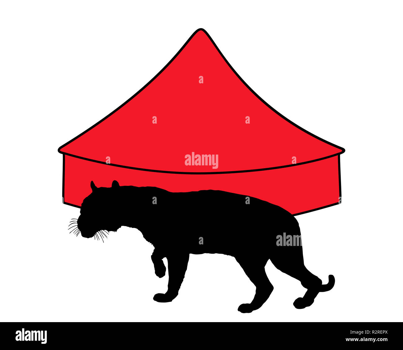 tiger in the circus Stock Photo - Alamy