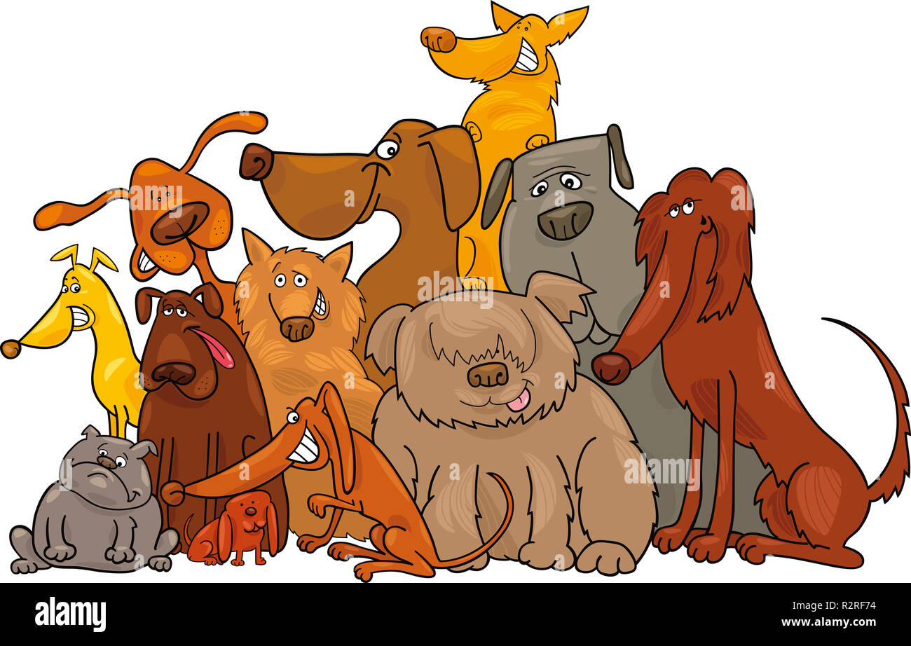 Cartoon Illustration Funny Big Dog Stock Photos & Cartoon Illustration ...