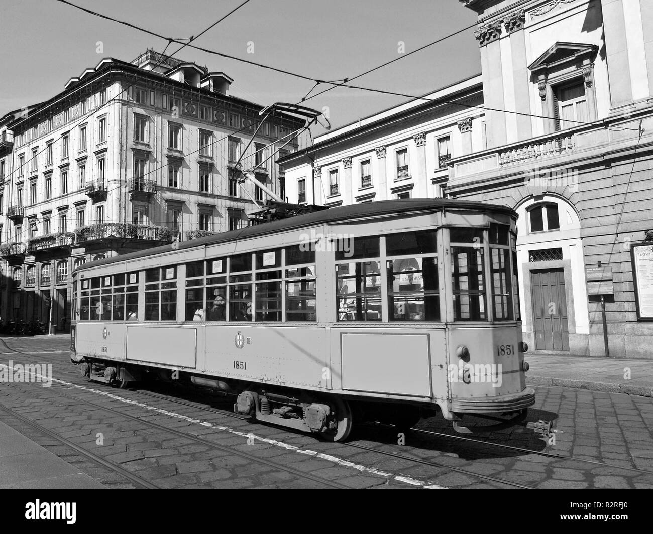 Orange tramway Black and White Stock Photos & Images - Alamy