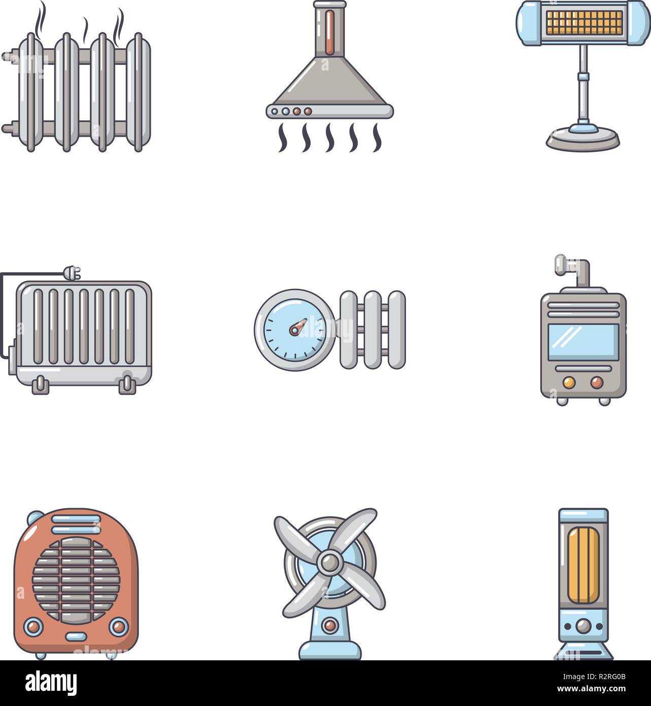 Firing icons set, cartoon style Stock Vector Image & Art - Alamy