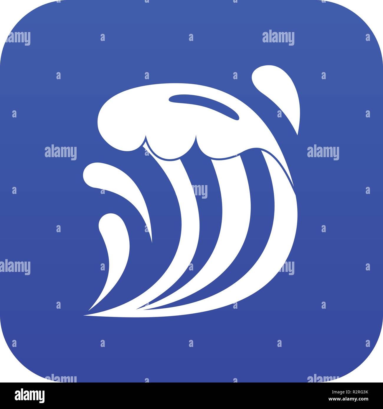 Wave icon digital blue Stock Vector Image & Art - Alamy
