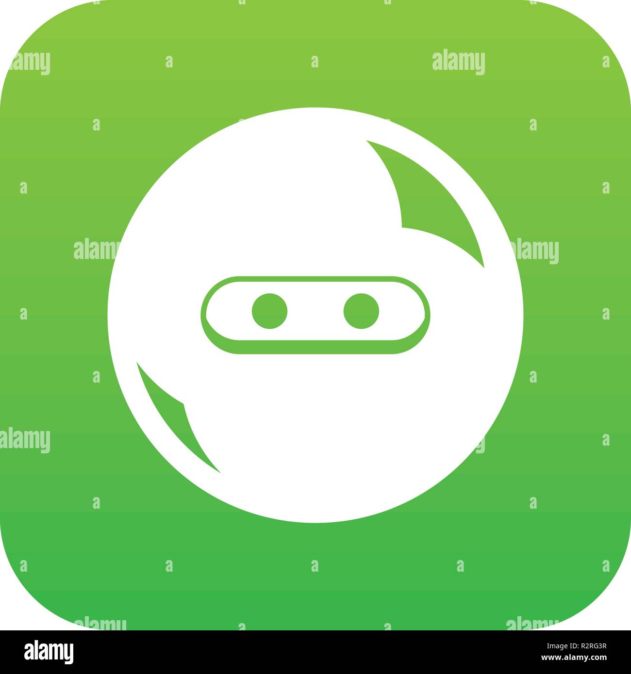 Round button icon green vector Stock Vector Image & Art - Alamy