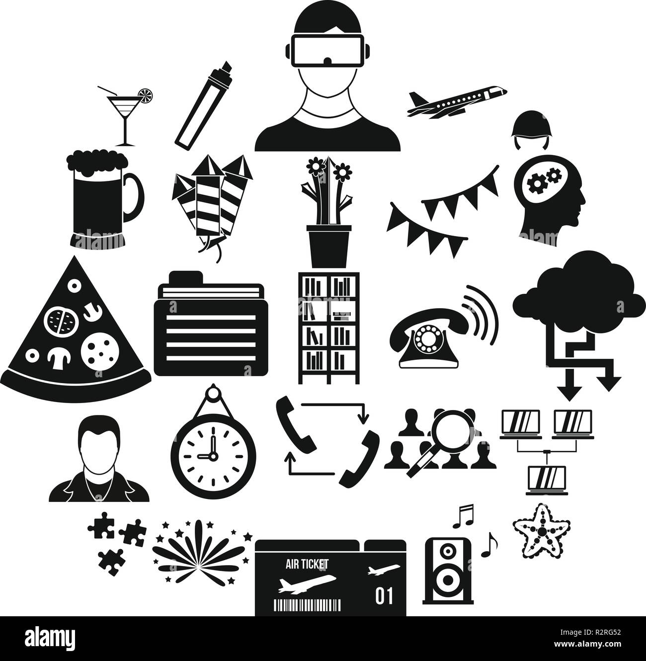 Joint business icons set, simple style Stock Vector Image & Art - Alamy