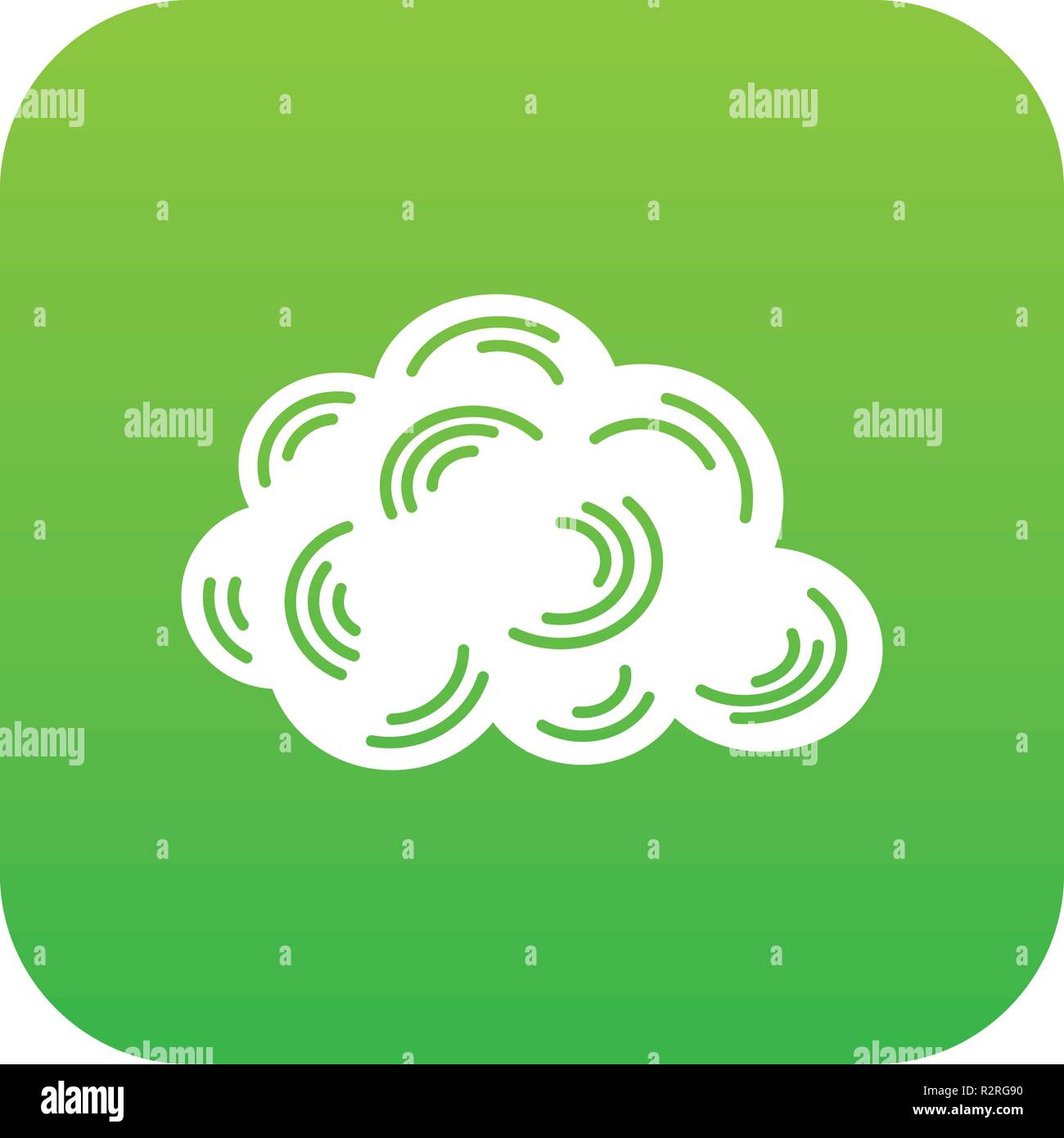 Cloud icon green vector Stock Vector Image & Art - Alamy