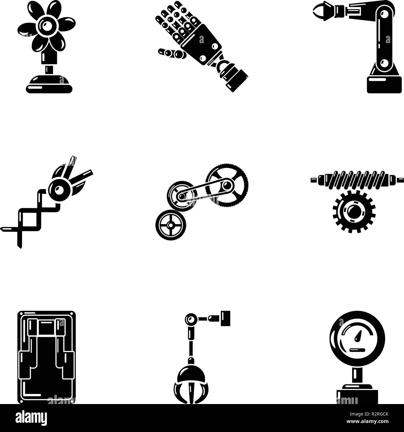 Cyber mechanician icons set, simple style Stock Vector Image & Art - Alamy