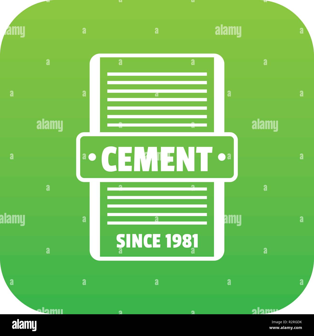 Cement icon green vector Stock Vector Image & Art - Alamy