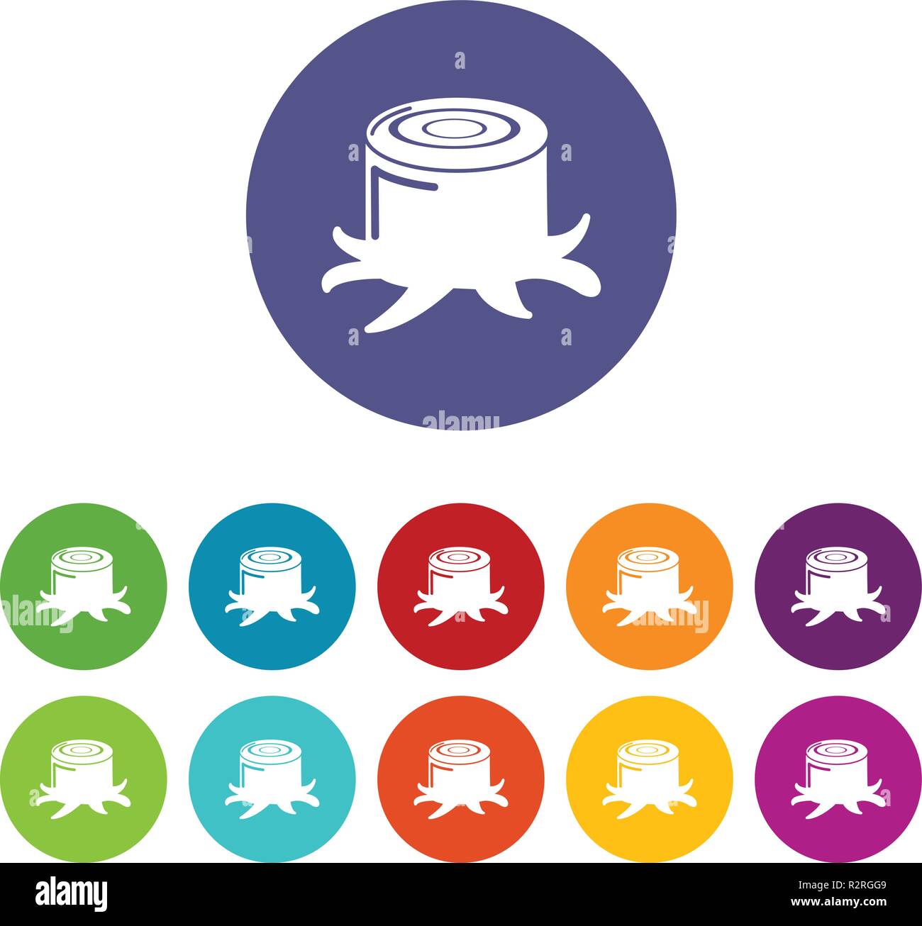 Stump icons set vector color Stock Vector Image & Art - Alamy