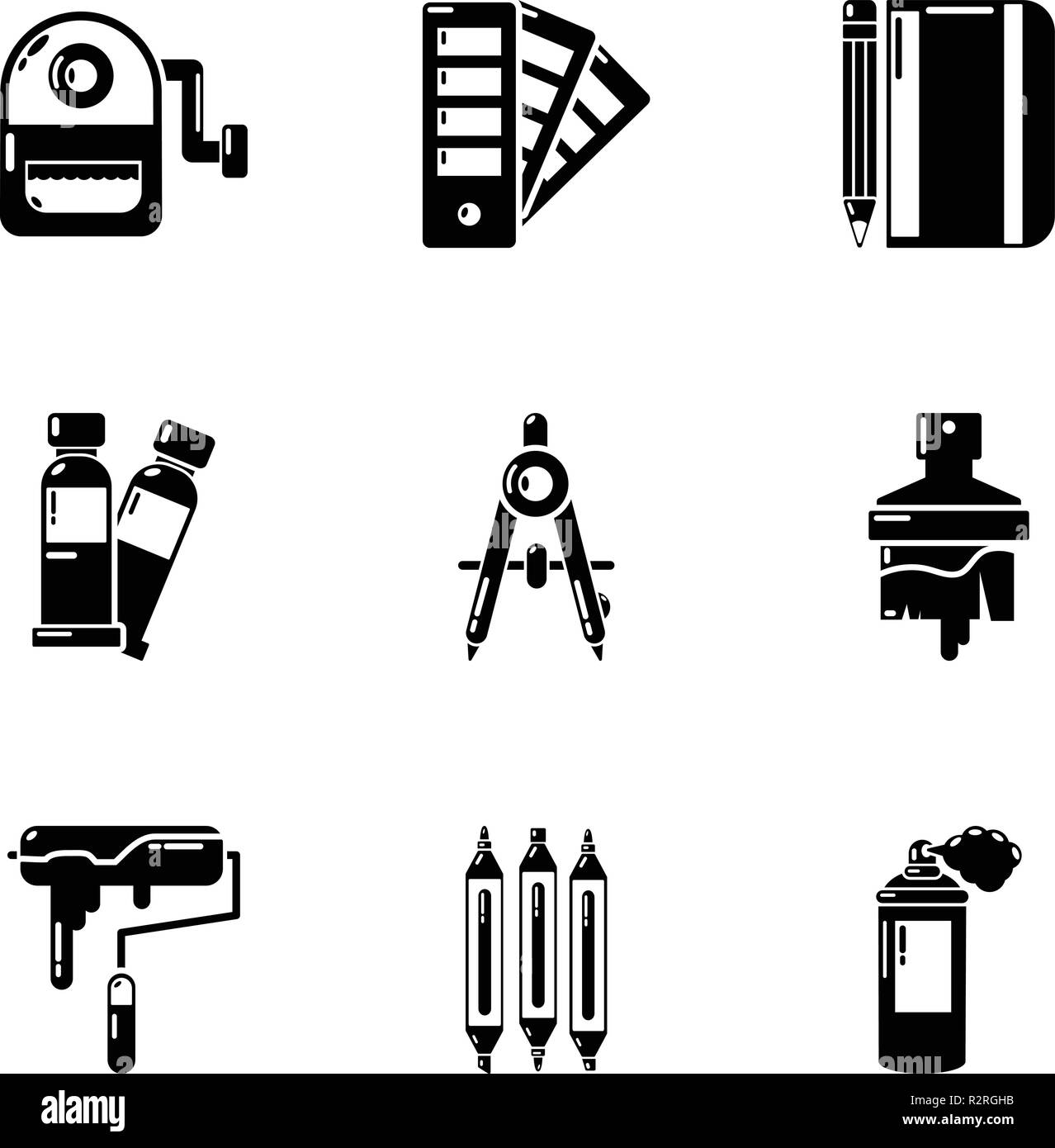 Flower coating icons set, simple style Stock Vector Image & Art - Alamy