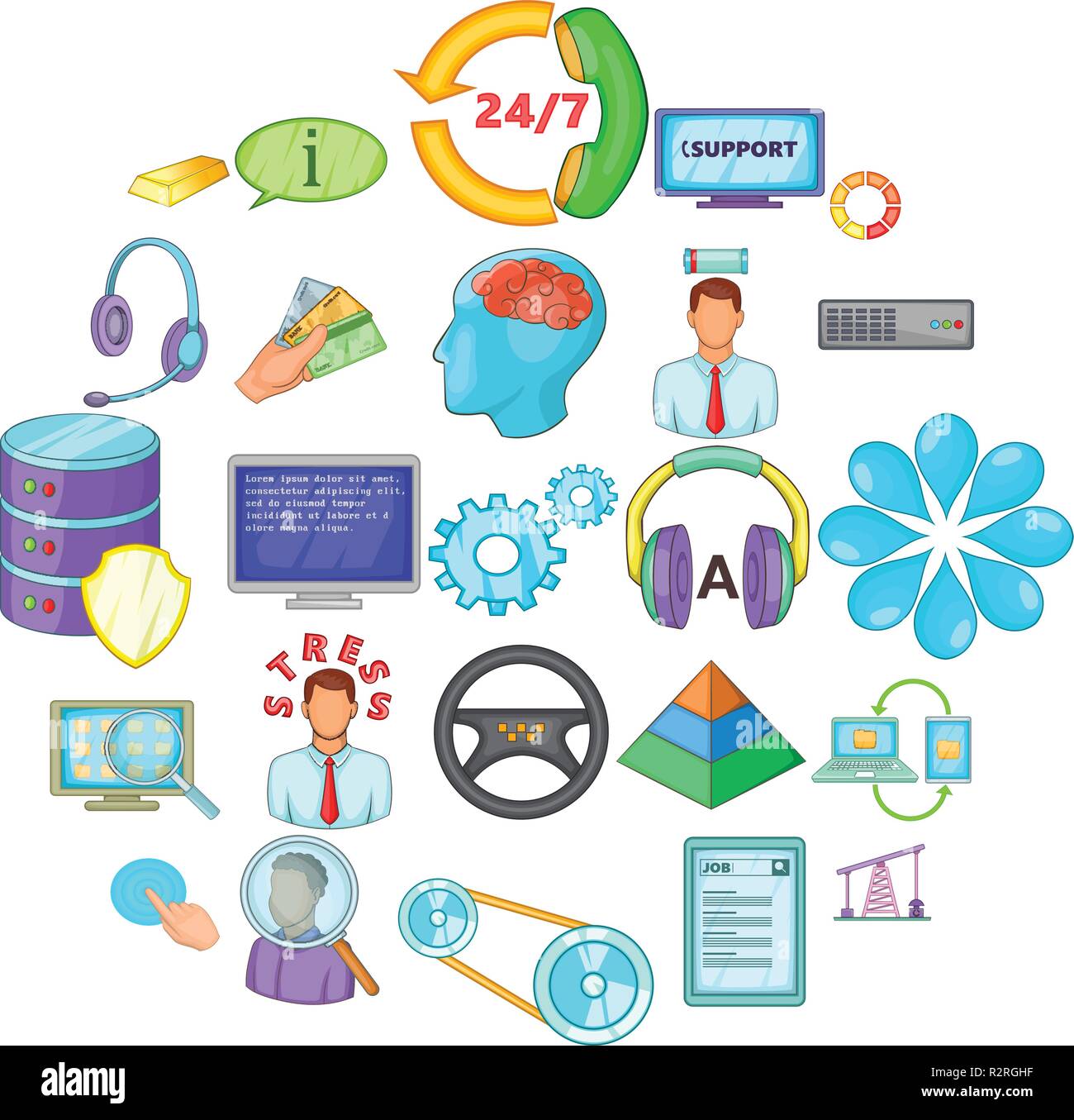 Business approach icons set, cartoon style Stock Vector Image & Art - Alamy