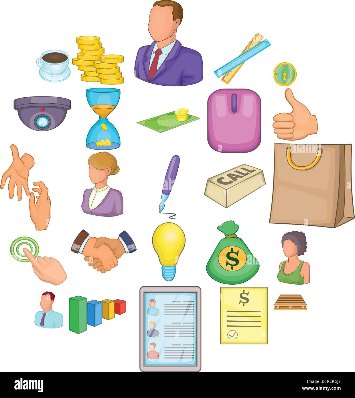 Approach icons set, cartoon style Stock Vector Image & Art - Alamy