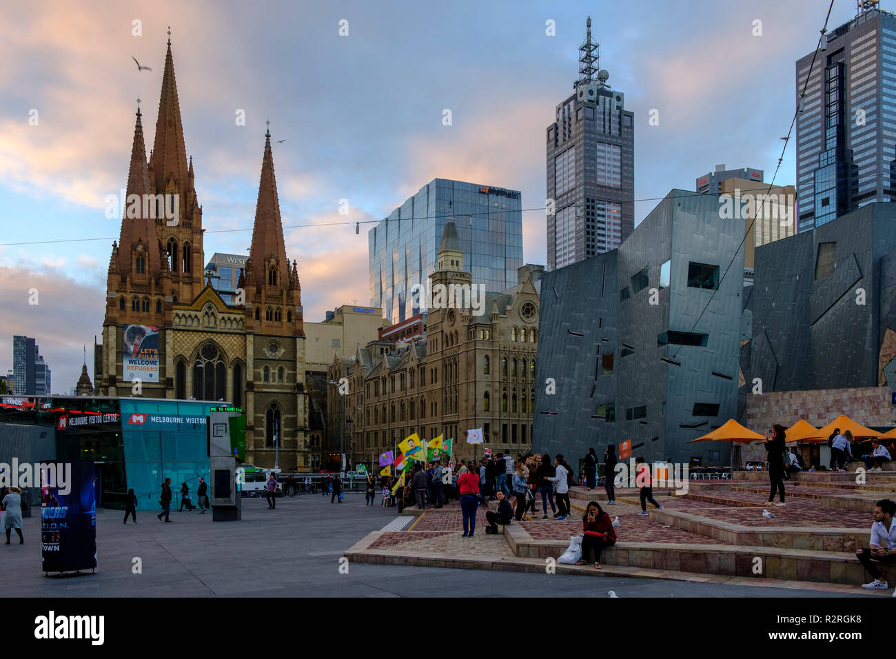 Federation Square - Melbourne Stock Photo - Alamy