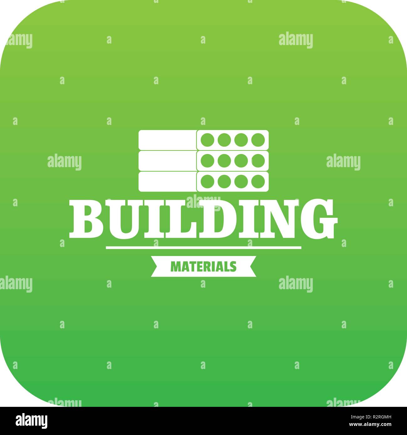 Construction emblem icon green vector Stock Vector Image & Art - Alamy