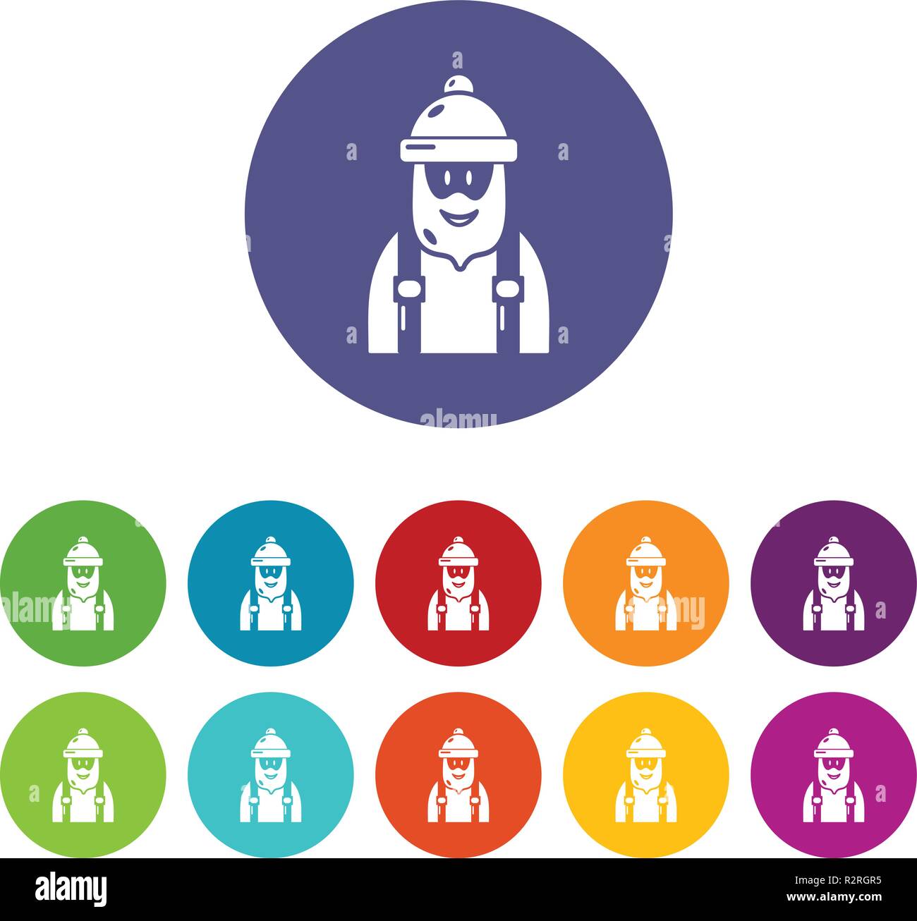 Carpenter icons set vector color Stock Vector Image & Art - Alamy