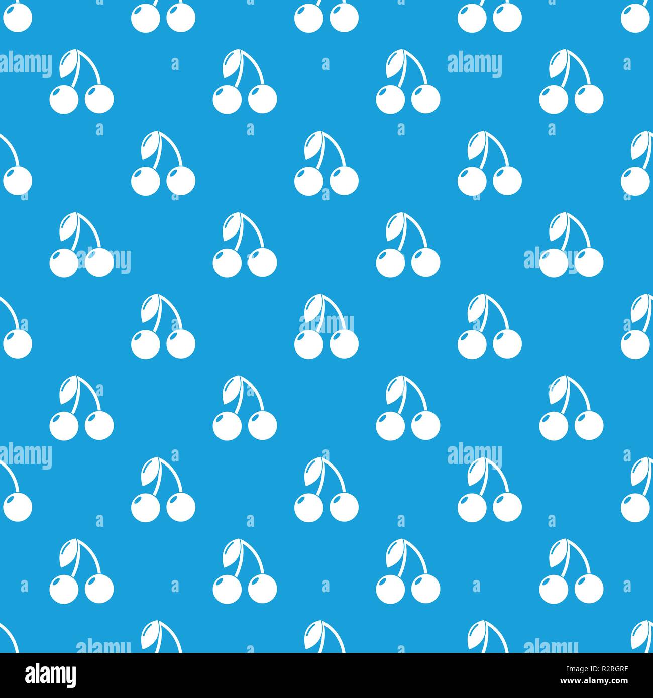 Cherry pattern vector seamless blue Stock Vector Image & Art - Alamy