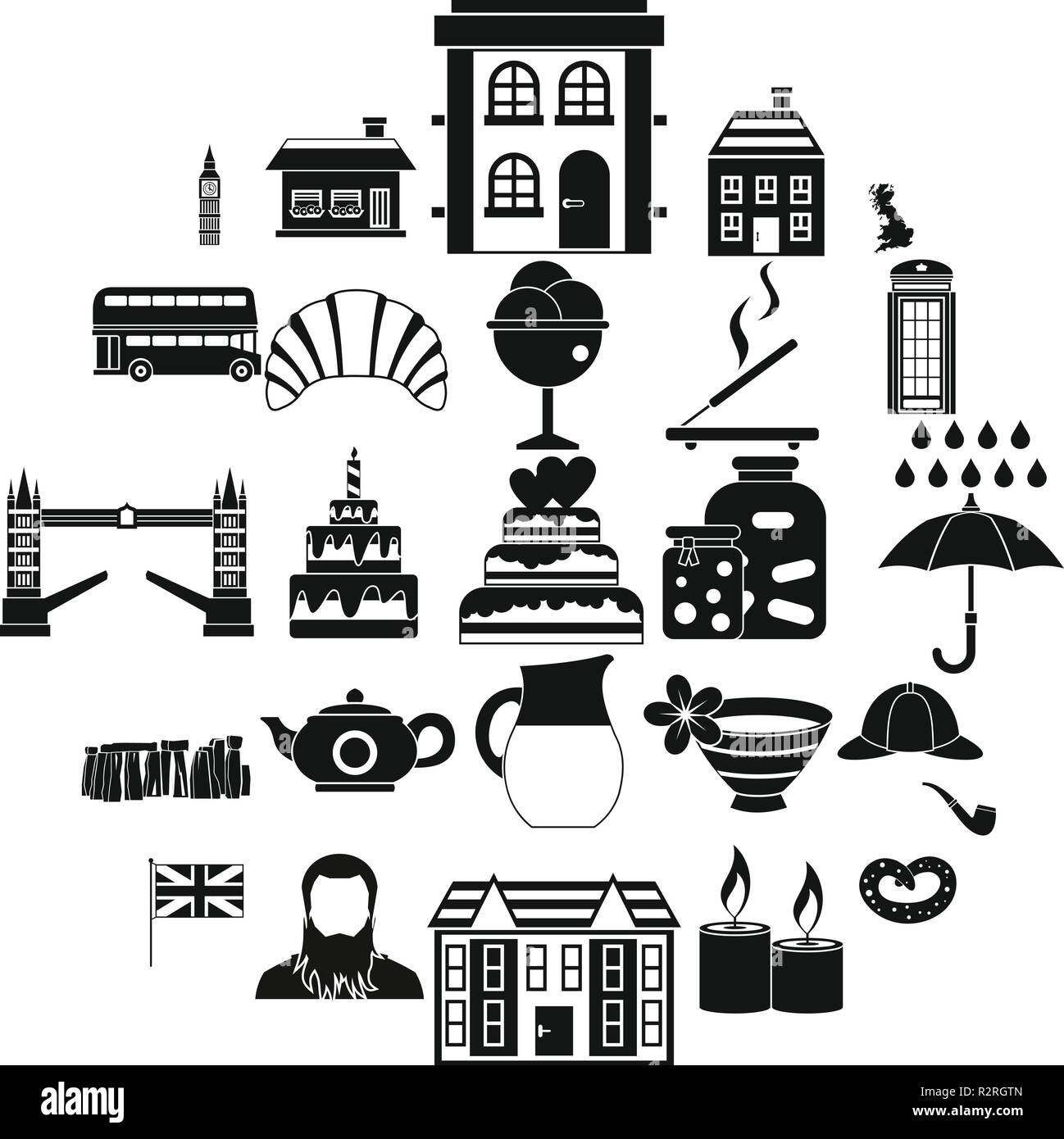 Coffee house icons set, simple style Stock Vector Image & Art - Alamy