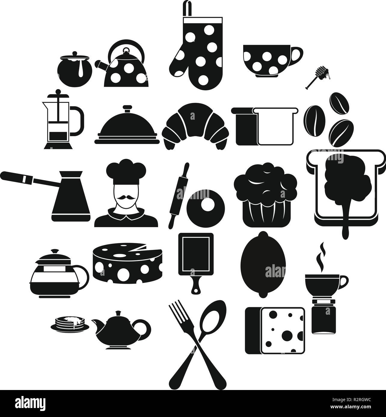 Make tea icons set, simple style Stock Vector Image & Art - Alamy