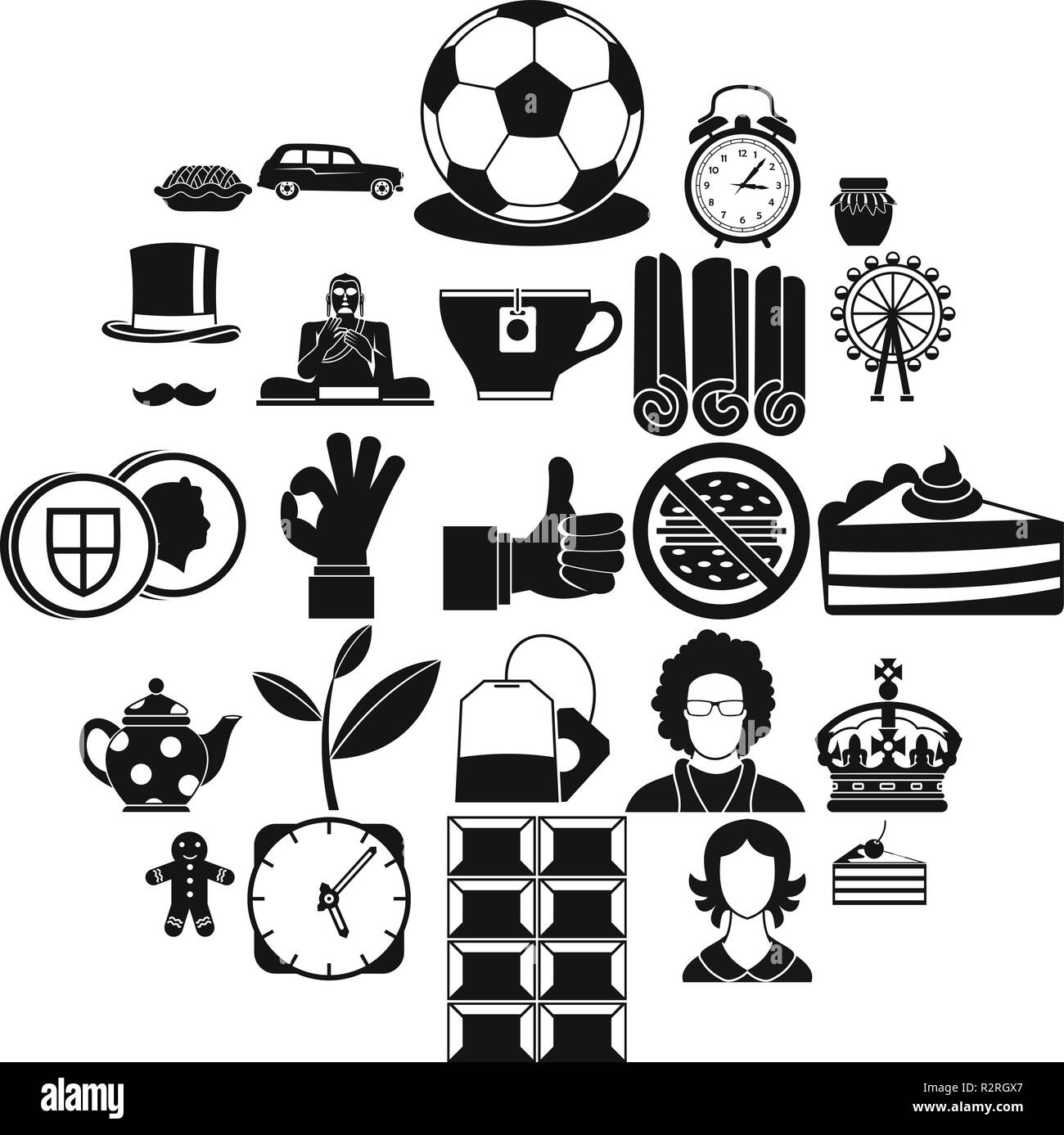 Char icons set, simple style Stock Vector Image & Art - Alamy