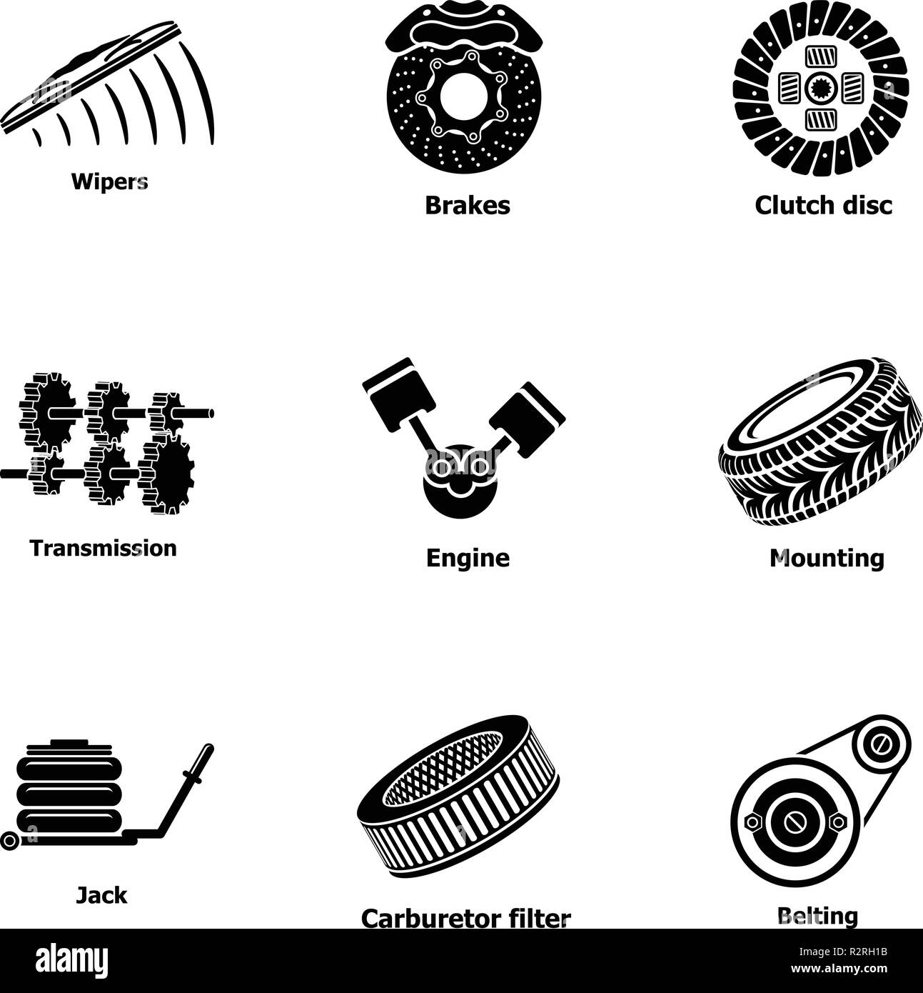 Garage icons set, simple style Stock Vector Image & Art - Alamy