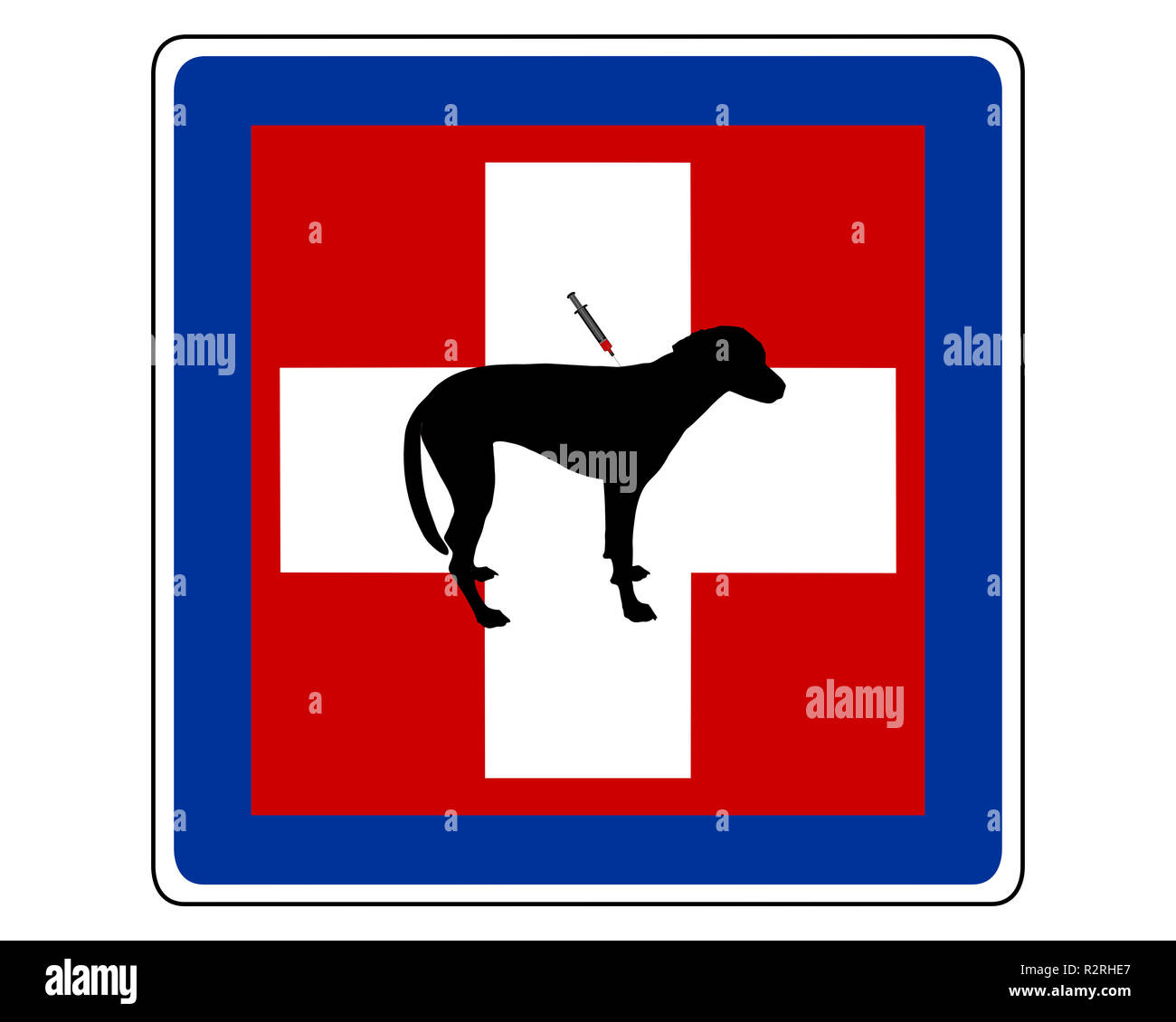 traffic sign for sick dogs Stock Photo - Alamy