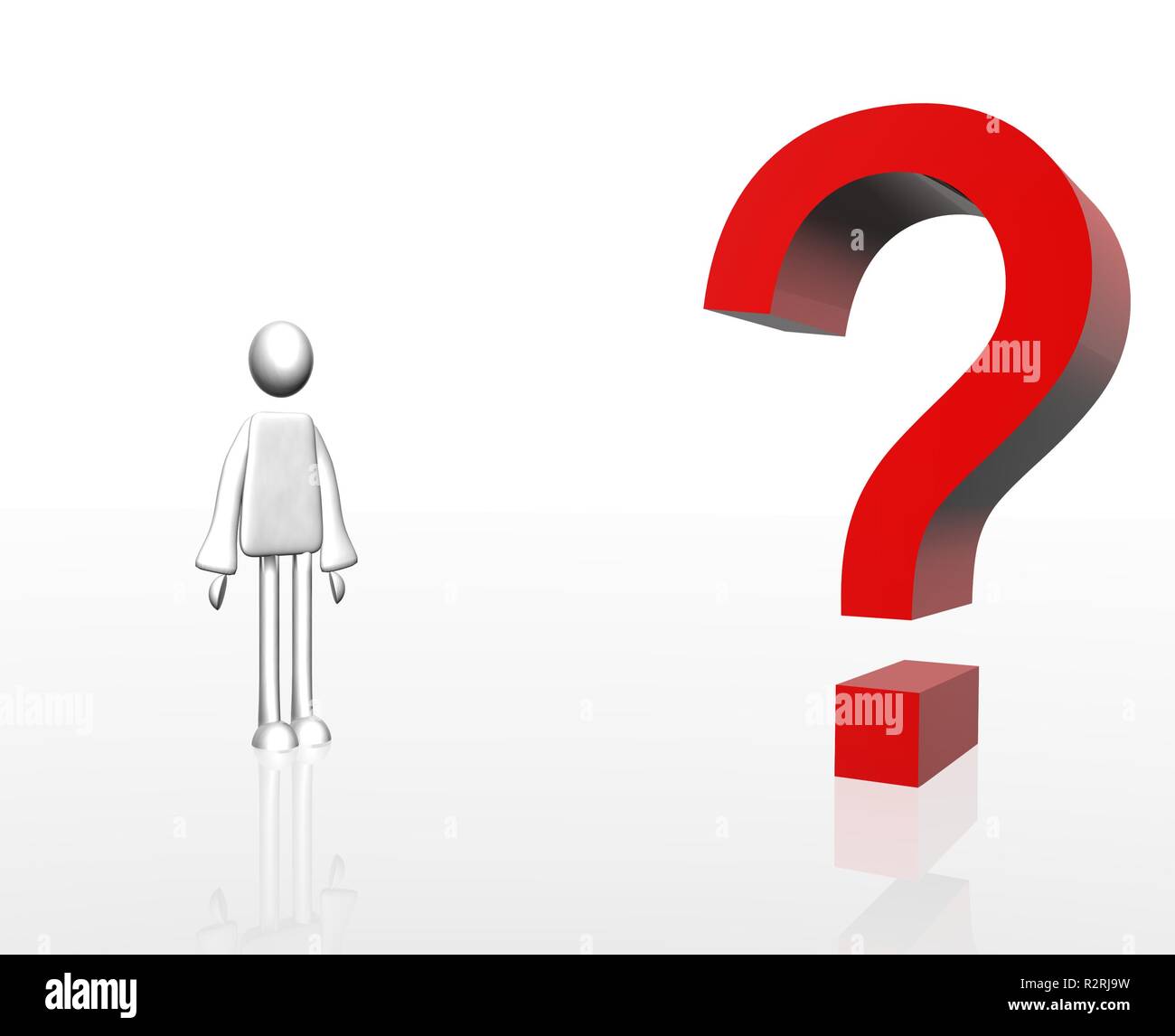 figure with question mark Stock Photo - Alamy