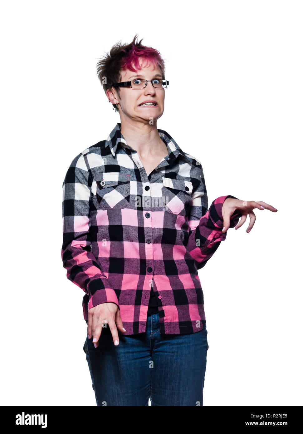 Stressed female zombie hi-res stock photography and images - Alamy