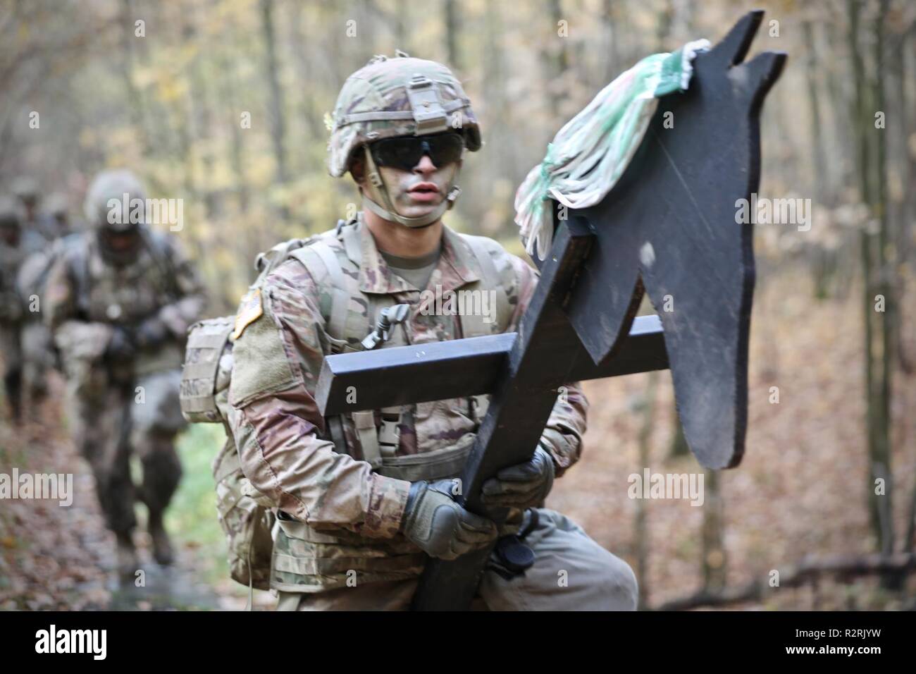 A U.S. Army Soldier from the 1st Armored Brigade Combat Team, 1st ...