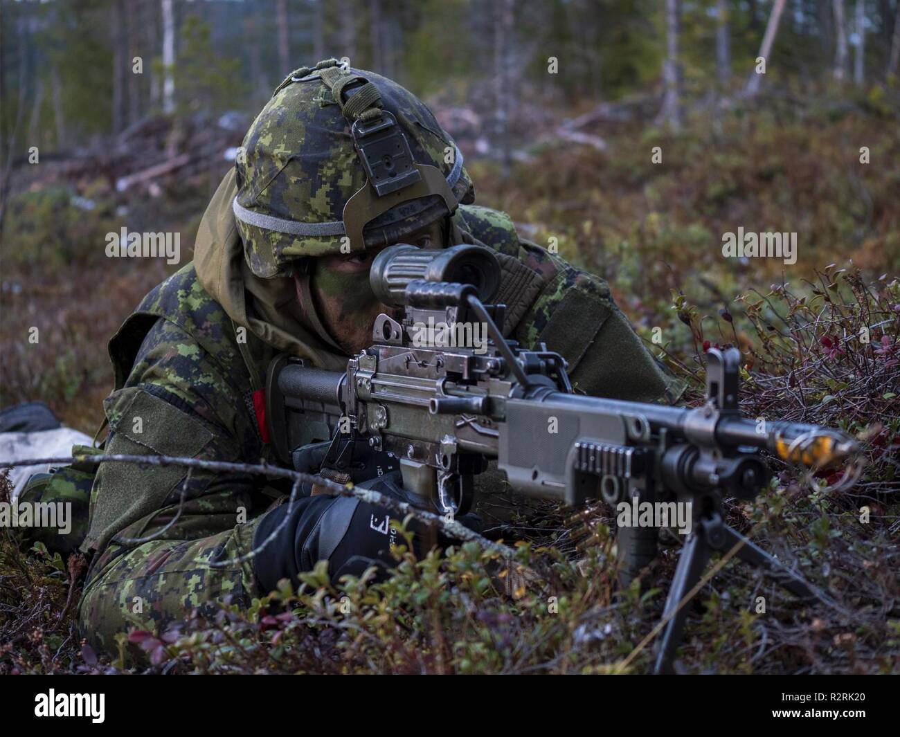 KIVKNE, Norway (Nov. 04, 2018) A SAPPER from 5 Combat Engineer Regiment ...