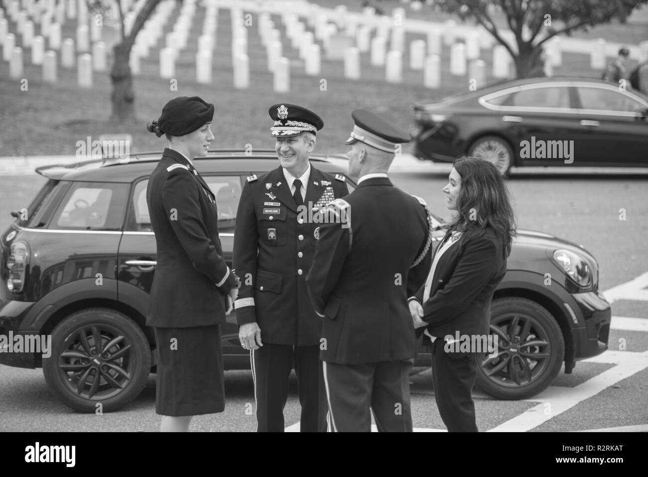 Retired Gen. John Nicholson Jr. (second to left) meets with Karen ...