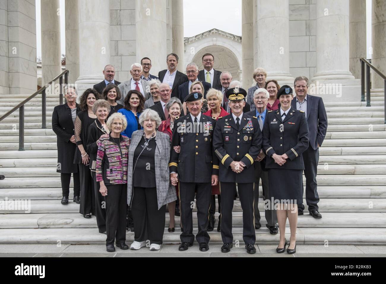 Retired Brig. Gen. John Nicholson (center first step) and Retired Gen ...